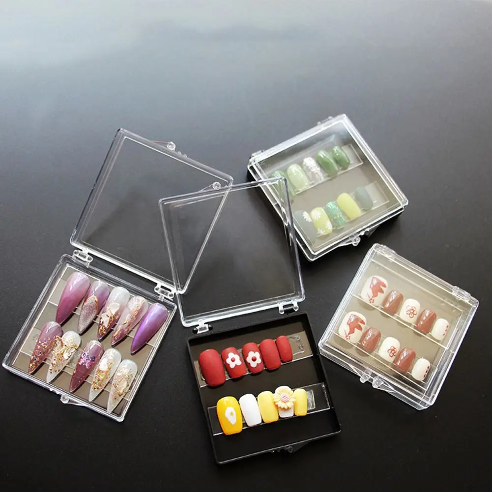 French Plastic Square Press On Nails Package Box For Nail Tips Design ...