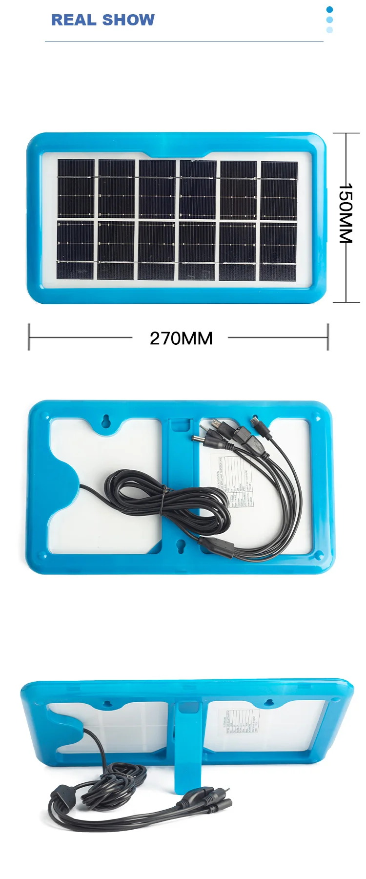 Hb640 6v 4w Small Size Solar Panel Plug And Play Portable Usb ...