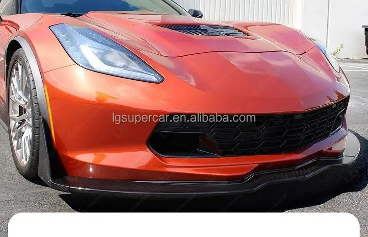 Carbon Fiber for Chevrolet Corvette C7 Front Lip Modified MP-style ...