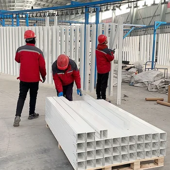 Indoor Metal Cable Trunking White Gray Black Fireproof Enclosed Cable ...