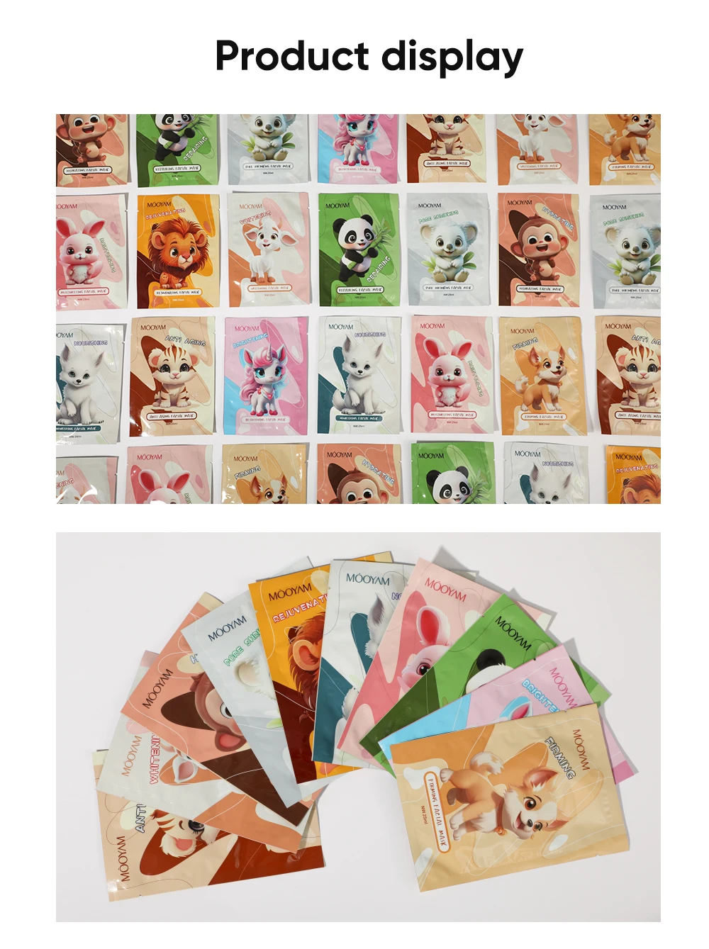 Private Label 10 Styles Cute Cartoon Animal Masks - Hydrating Facial Masks