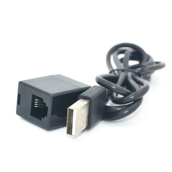 Black Copper Usb Cable To Rj11 4 Core Female Adapter - Buy Usb To Rj11 ...