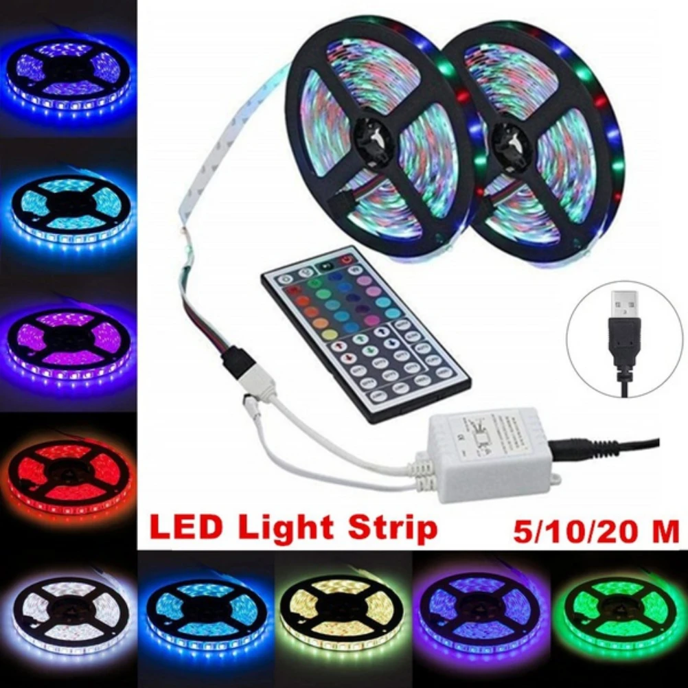 Remote Control Smd 5050 Rgb 5v Usb Full Kit 2m 3m 4m 5m 30d/m Flexible ...