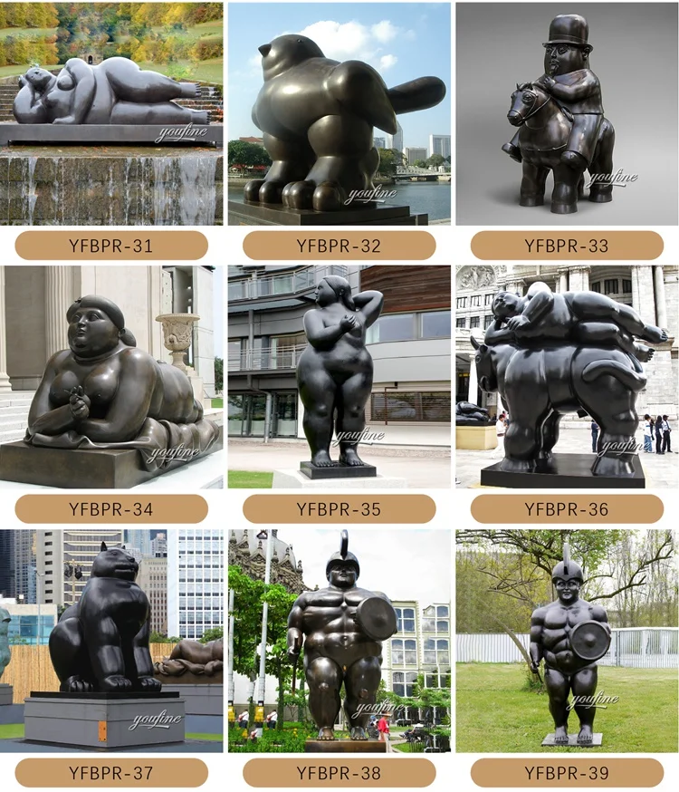 High Quality Famous Fernando Botero Bronze Sculpture Fat Men Statue ...