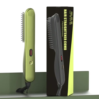 Mini Men Hot Heat Beard Straightening Comb Rechargeable Cordless Hair ...