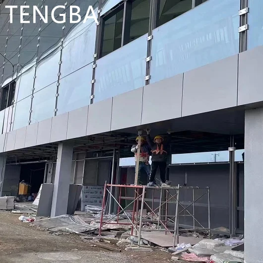 Modern Red Aluminum Cladding with Perforated Design for Restaurant ...