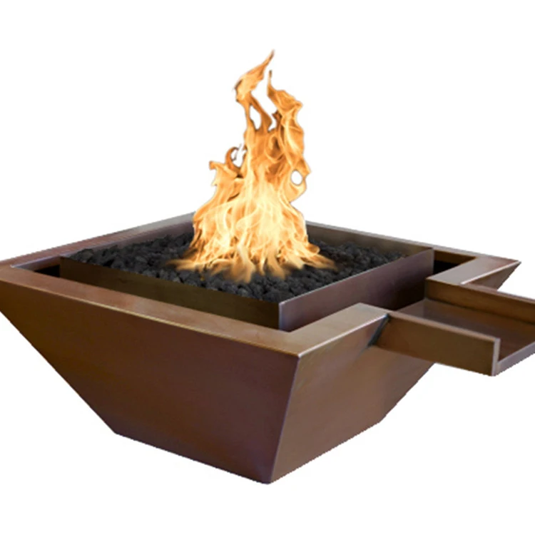 Garden Corten Steel Fire Pit Waterfall Fire Pit Waterfall Bowl Luxury ...