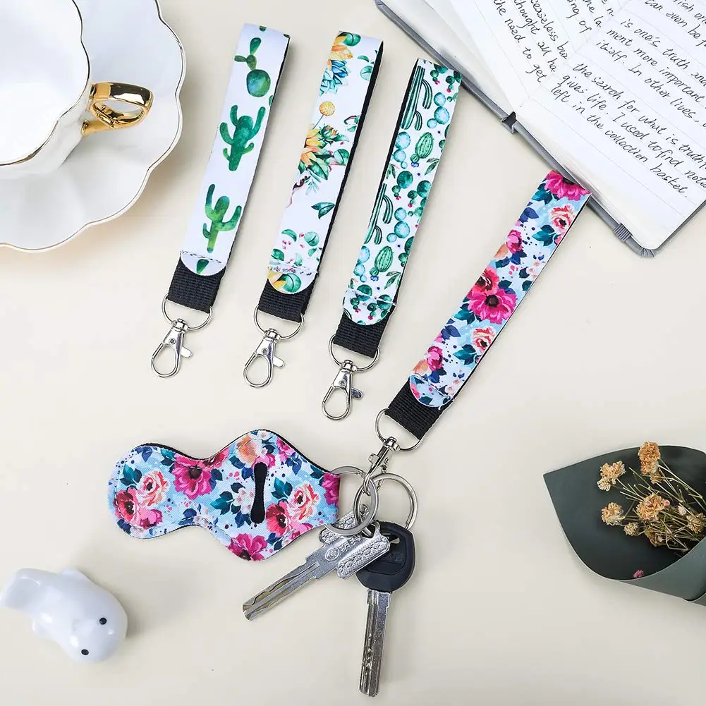 Sublimation Blanks Wristlet Keychain Lanyard Women's Strap Key Chain ...