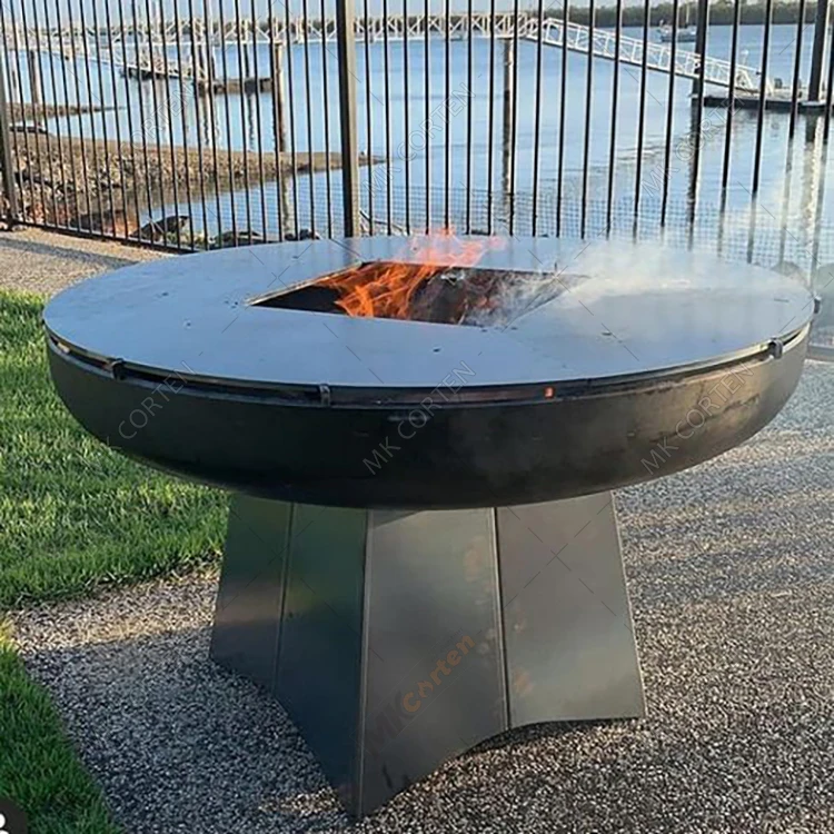 Outdoor Brasero Bbq Garden Party Stove Rust Corten Steel Fire Pit ...