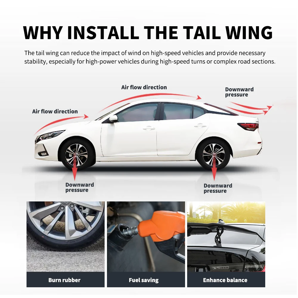 Universal Electric Automatic Rear Spoiler Carbon Fiber Gt Style ...