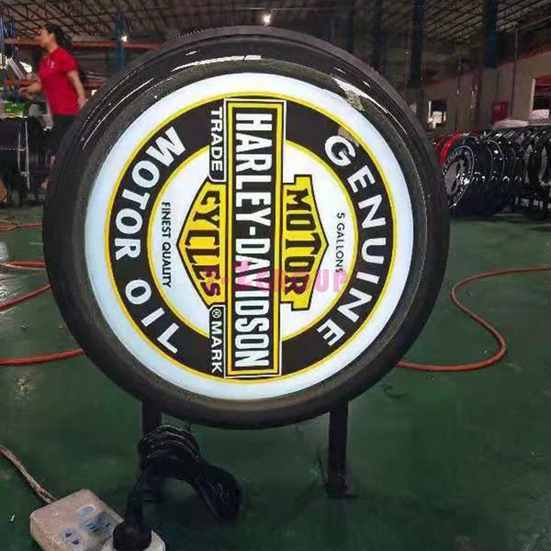 Custom Design Outdoor Business Box Signs Store Display Sign Circular ...