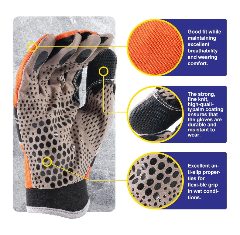 Breathable Microfiber Synthetic Leather Silica Gel On The Palm Anti ...