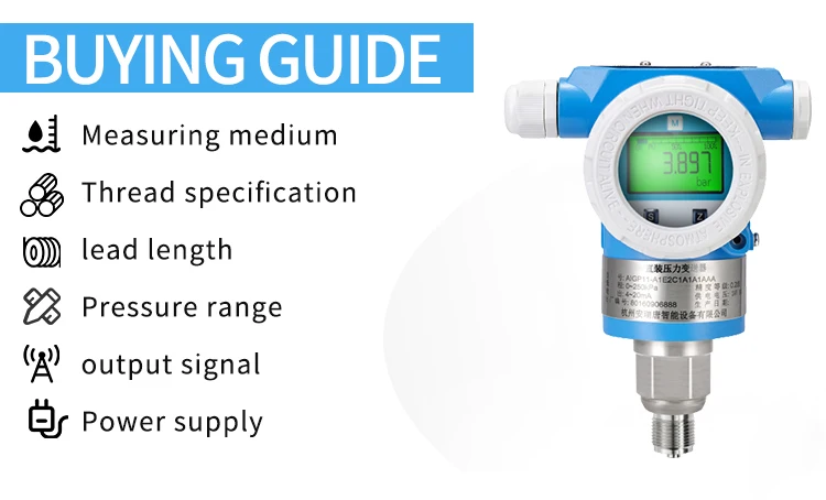 Explosion Proof Pressure Transmitter With Lcd Display 4-20ma Integrated Pressure Transducer ...