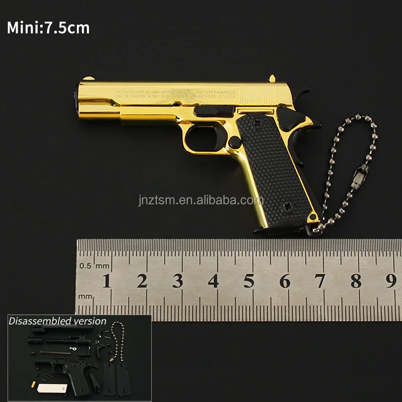 Realistic Mini Metal Toy Gun Miniature Model 1:3 Factory Supply Colt ...