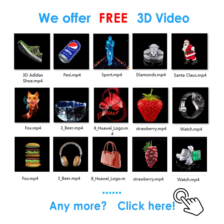 Synced Hologram Fan - Movable 3D Fan Advertising Display