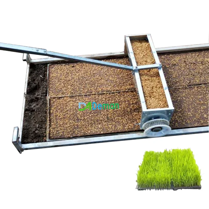 manual paddy rice planter sower machine paddy field earthing mulching ...