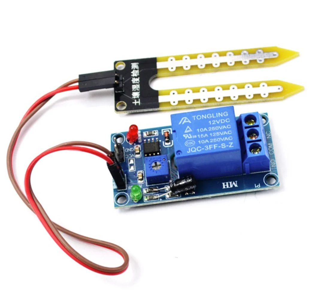 5V/12V Soil Moisture Sensor Relay Control Module - Automatic Watering ...