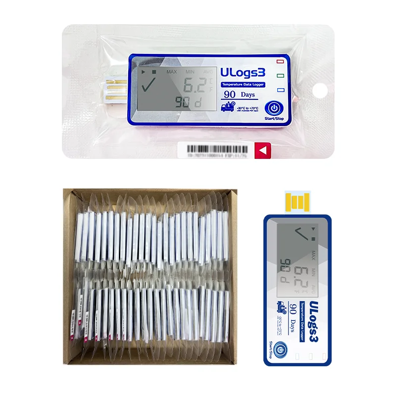 Single Use Usb Temperature Data Logger With Lcd Display For Container Temperature Monitoring ...