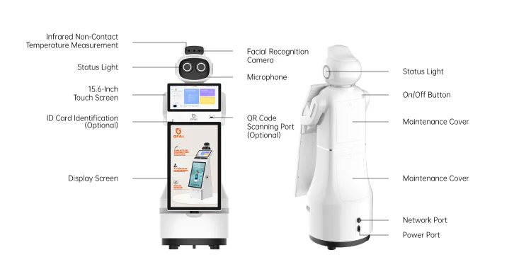 Autonomous Reception Humanoid Commercial Robot Bank Business ...