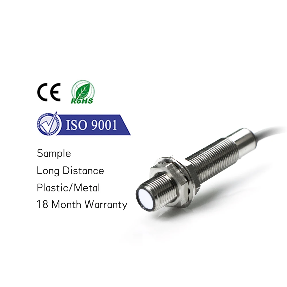 M12 Ip67 Waterproof Dustproof Npn Pnp Sn 30m Through Beam Reflection ...