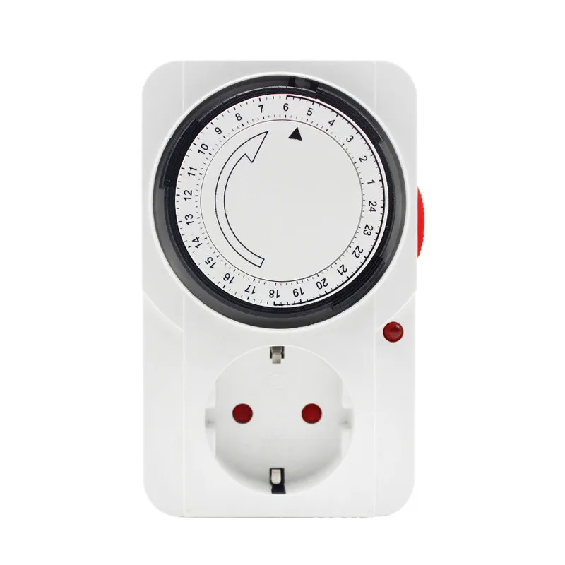 24 Hour Cyclic Mechanical Timer Smart Home Timer Switch Plug PC 220V ...