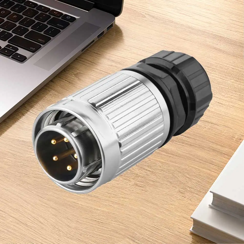 Oswell 5 Pin Connector Male Female Panel Mount,5 Pin Industrial Power ...