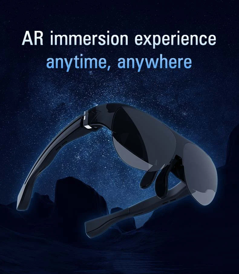 Myopia Friendly Portable AR Smart Glasses With Dual Microphones ...