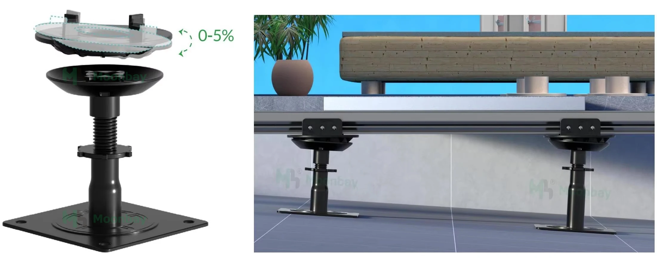 Adjustable Steel Floor Pedestals - Durable & Fireproof