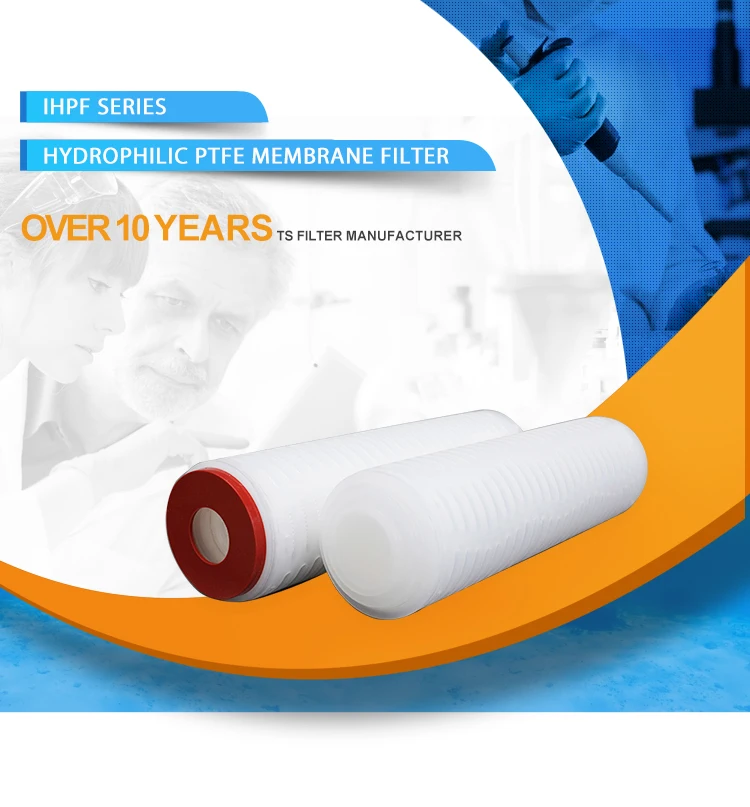 Absolute Filtration Hydrophilic Ptfe Membrane Liquid Filter Cartridge ...