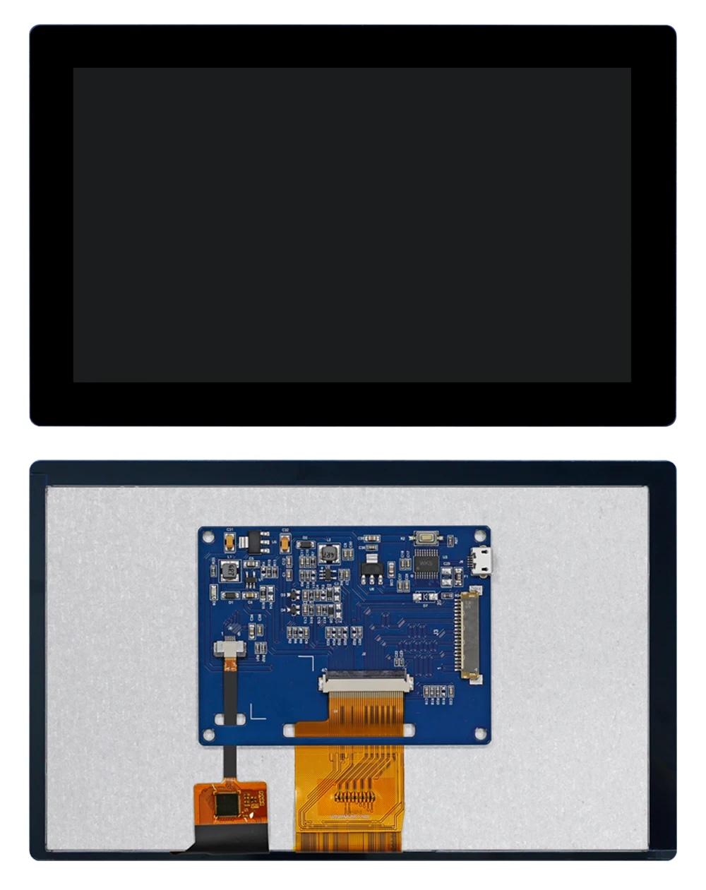 7 Inch 1024x600 20pin Lvds Interface Display Multiple Touch Big Cover ...
