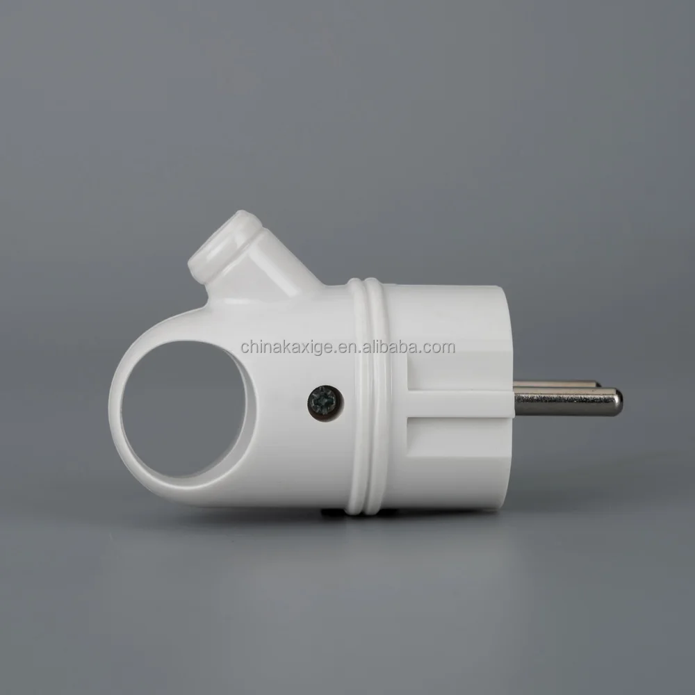 AC Electrical Plug ABS Housing 2 Pin Grounded EU Europe German Standard ...
