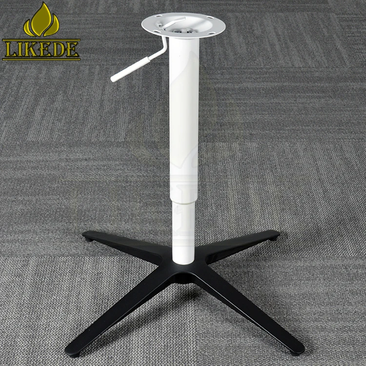 Matte White Aluminum Swivel Table Leg Adjustable Height for Outdoor ...
