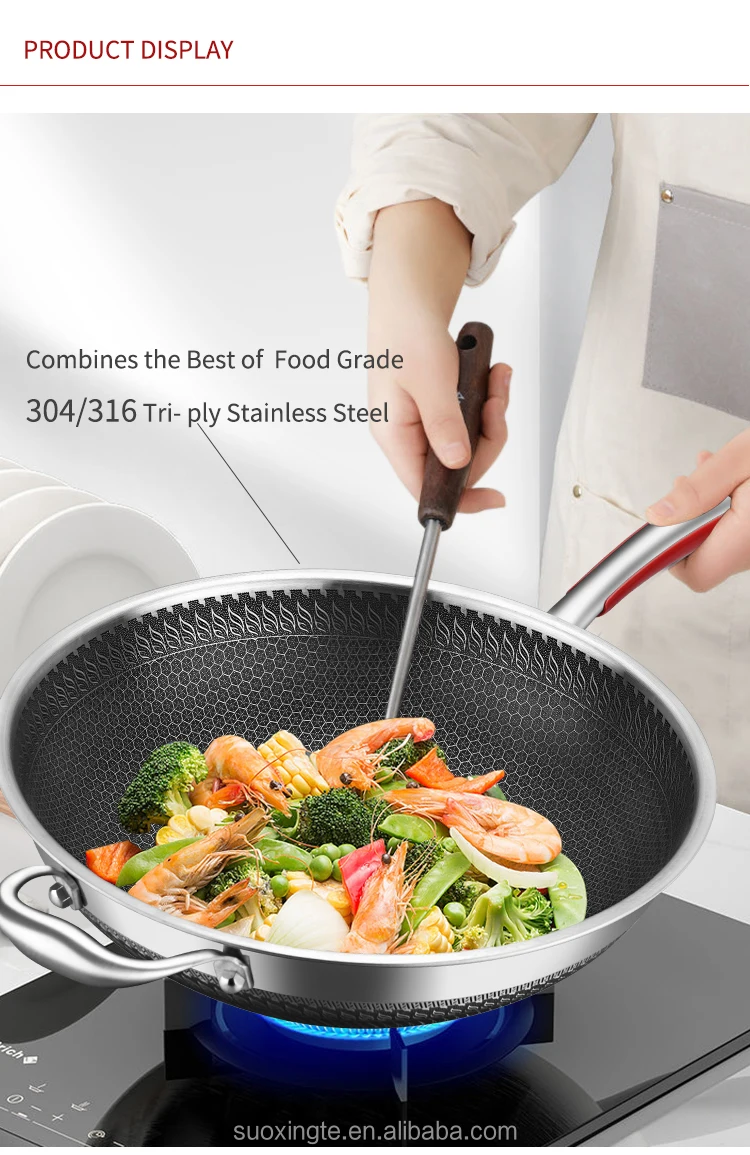 Factory Quality Honeycomb Non Stick Kitchen Cooking Pots And Pans ...