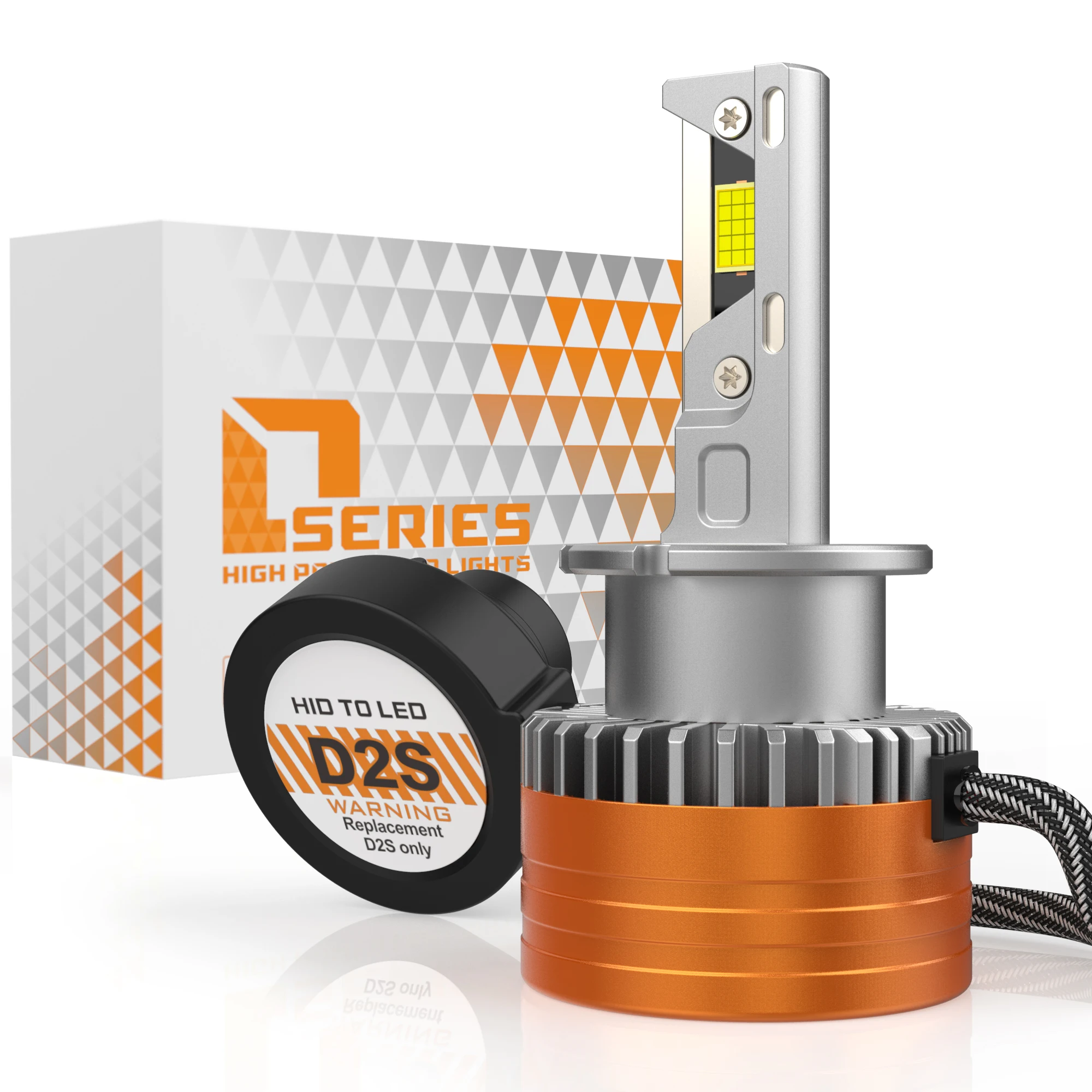 HID to Led D2S Auto Led Headlight D Series 55W 10000LM Canbus Plug and ...