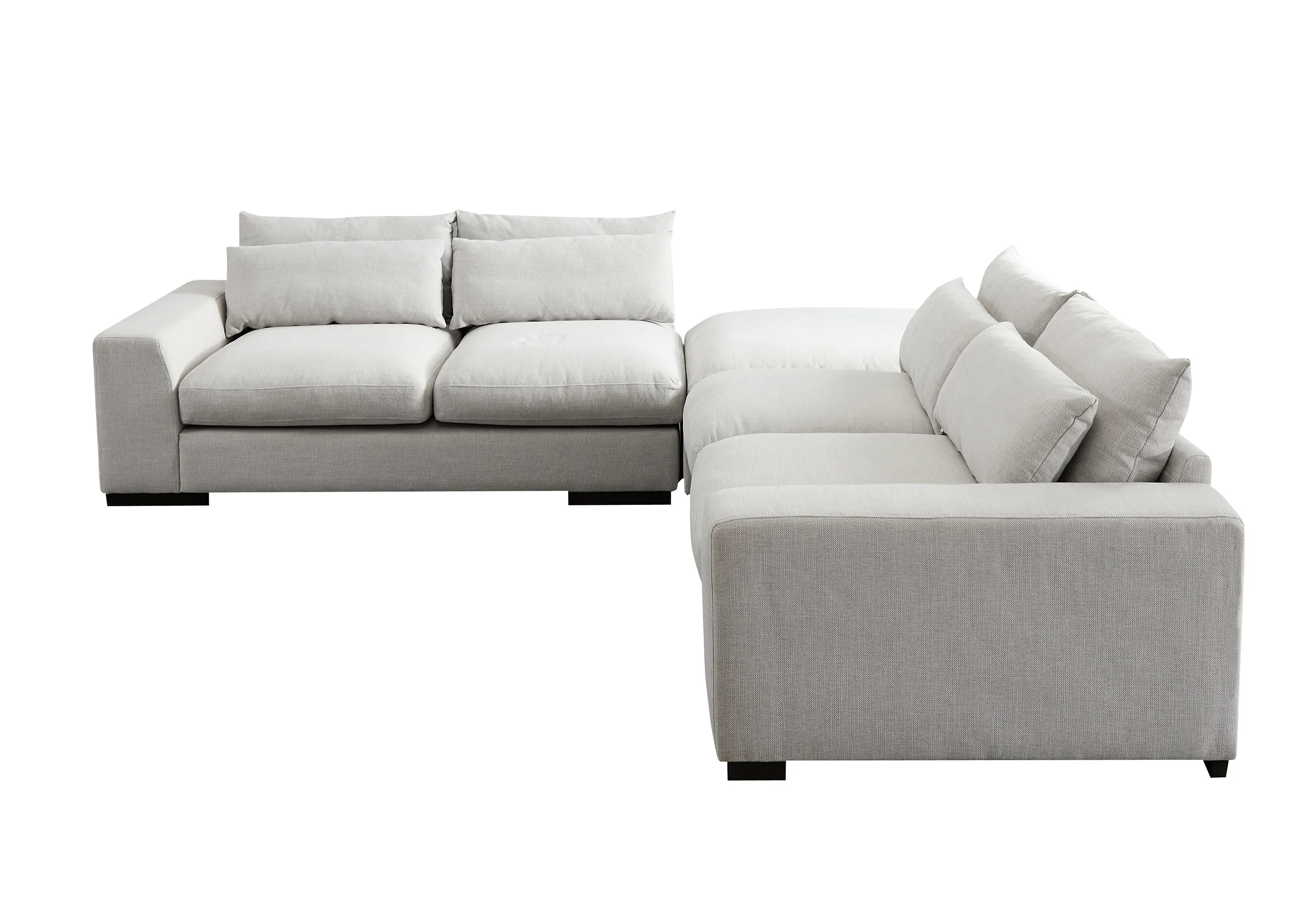 Modular Corner Sectional Couch for Living Room - Light Grey