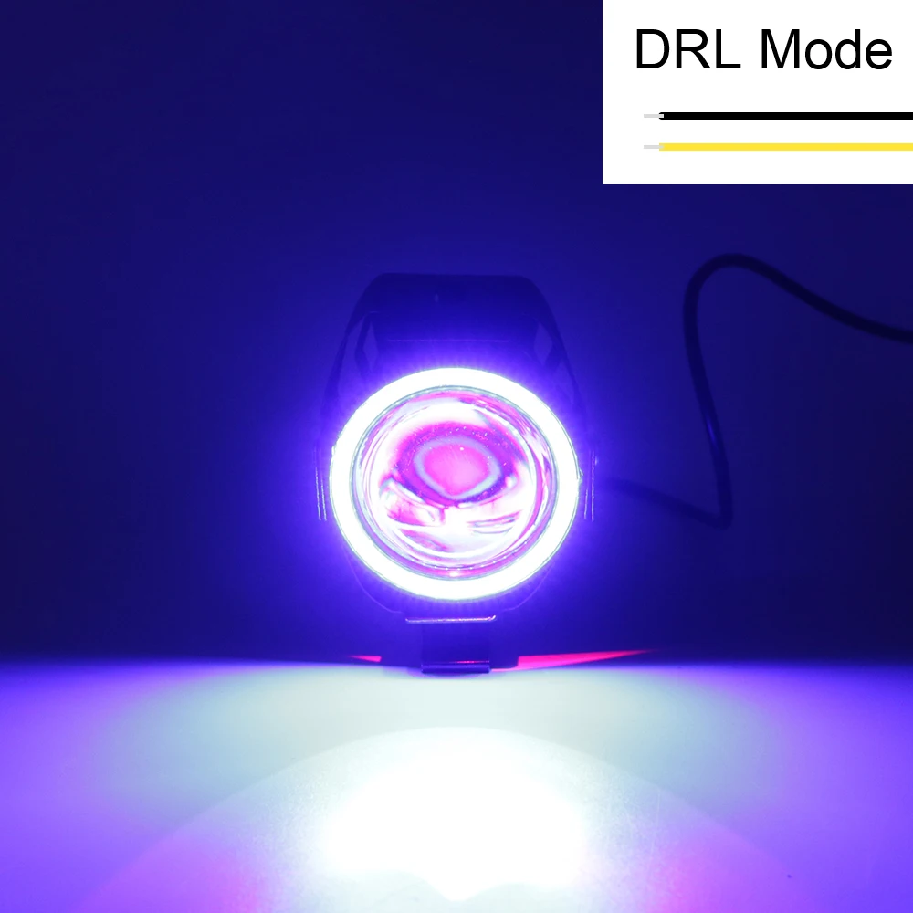 Super Bright 125W LED Motorcycle Angel Eyes - Universal Fit