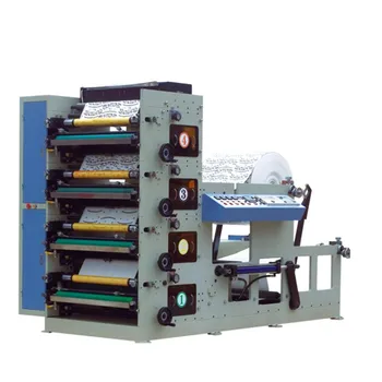 Heavy Duty 6 Color Flexo Printer For Paper Stock Complete Printing ...