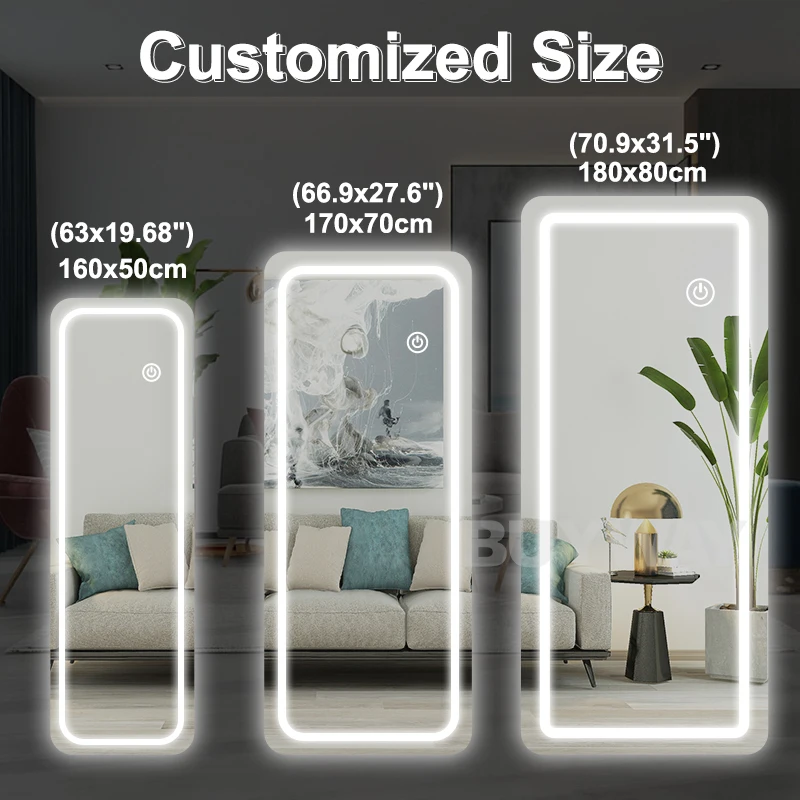 Custom Luxury Large Big Home Decor Full Length Standing Floor Mounted ...