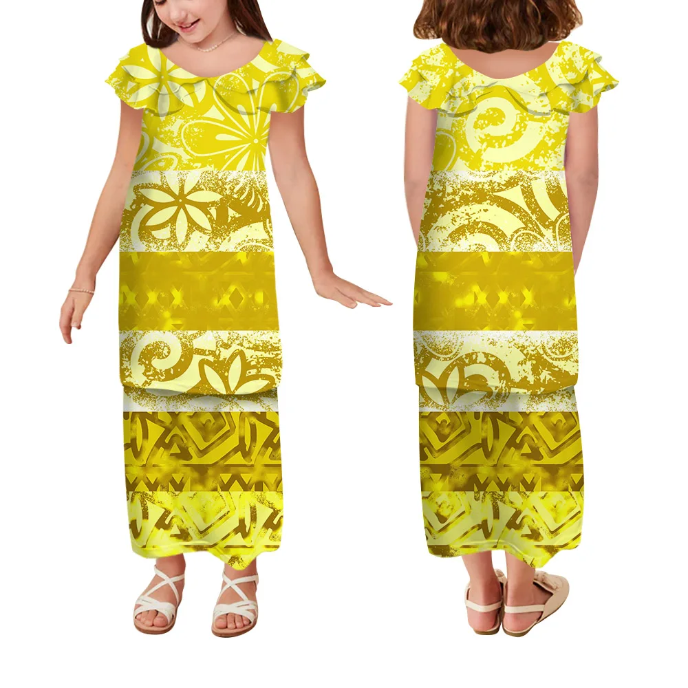 Shop Our 2024 Double Layered Ruffles Kids Puletasi Set Dress