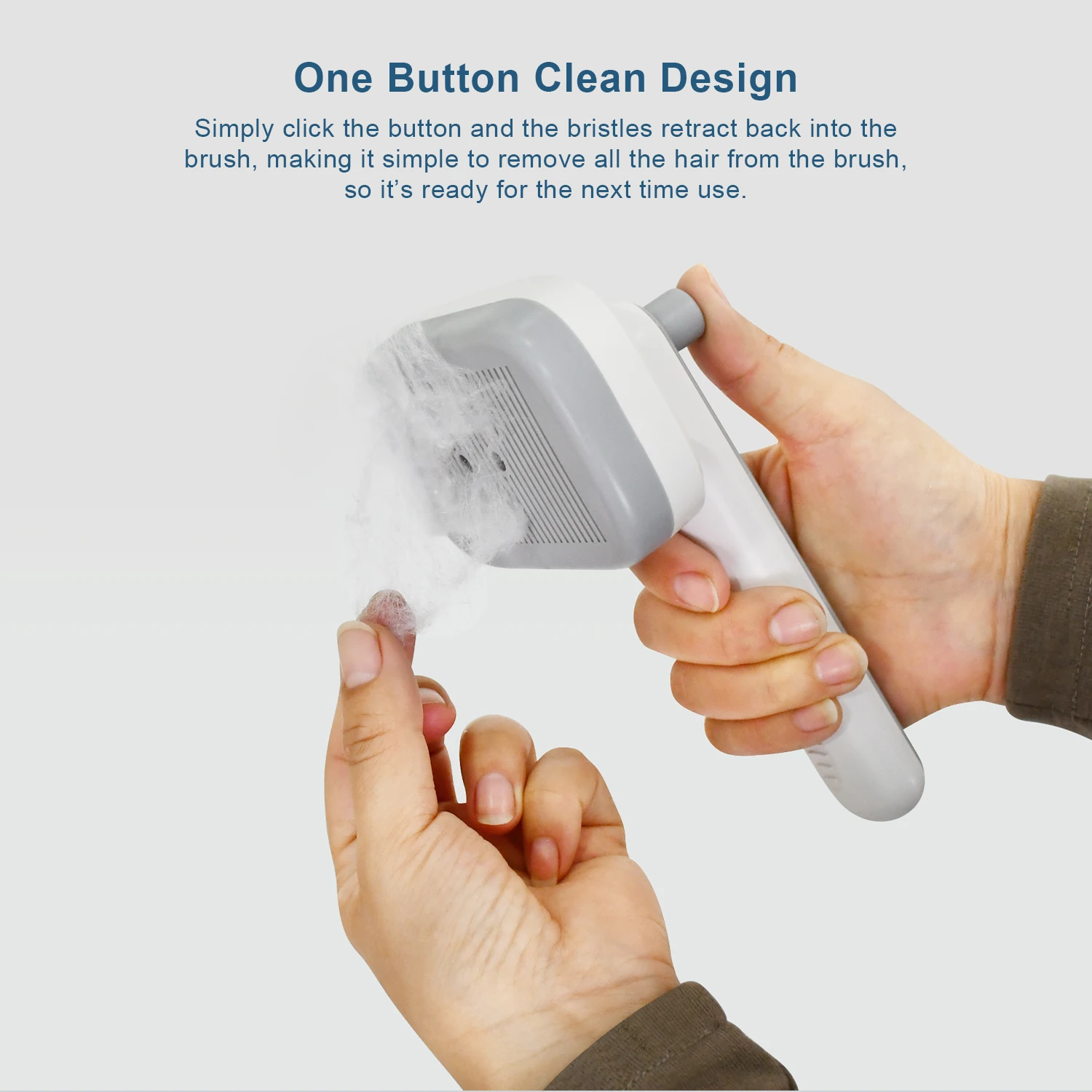 KUDI Self Cleaning Grooming Tool - Reduce Pet Hair Shedding