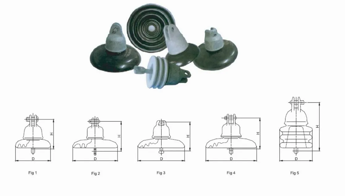 High voltage suspension type disc insulator tension insulator porcelain ...