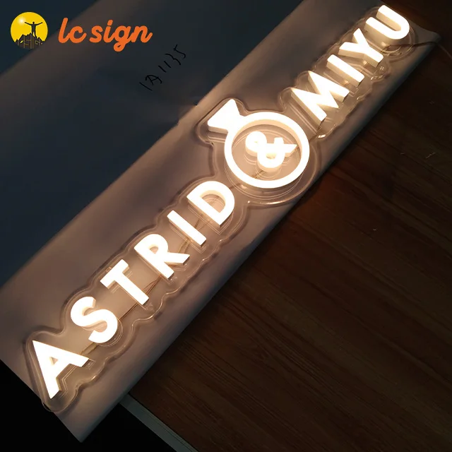 Custom Illuminated Logo Led Acrylic Neon Sign In For Sample Letters ...
