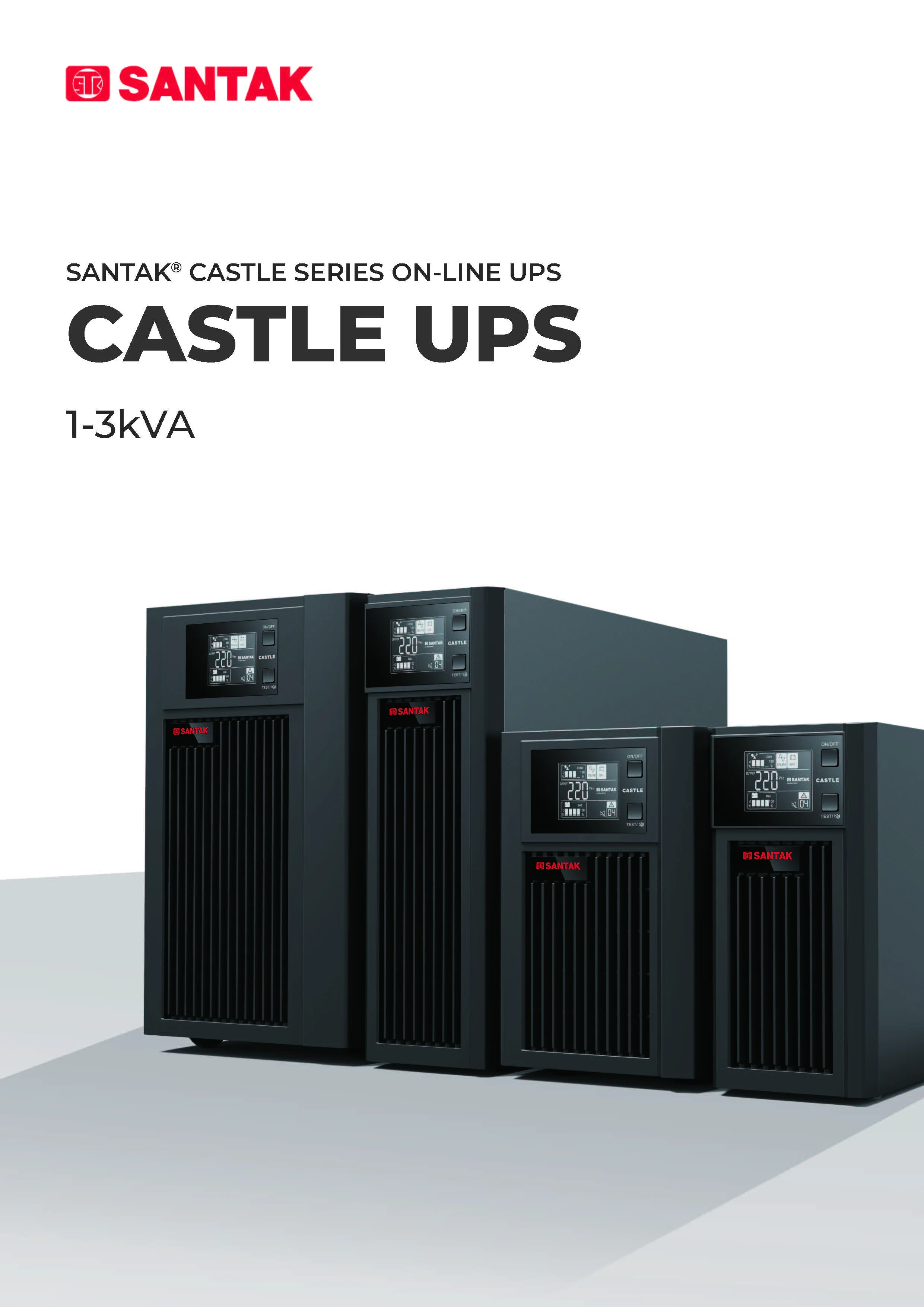Santak Castle Tower C 1KVA 1KW 2KVA 3KVA 6KVA 10KVA 220V Lead-acid Battery BACKUP POWER UPS ...