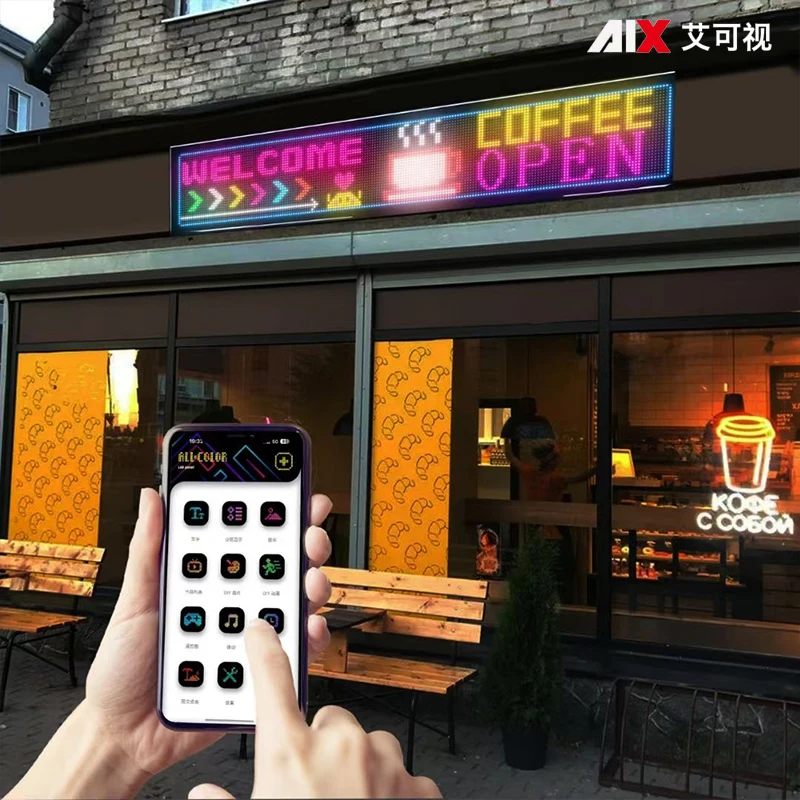 Car Truck Programmable Flexible Led Matrix Eye Animation Display App ...