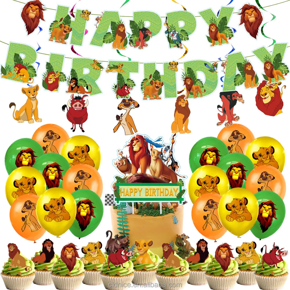 Nice The Lion King Simba Party Decorations Cake Topper Happy Birthday ...