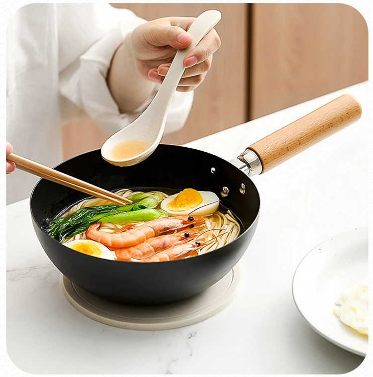 Traditional 20cm Small Iron Wok For One Person,Non-stick Uncoated ...