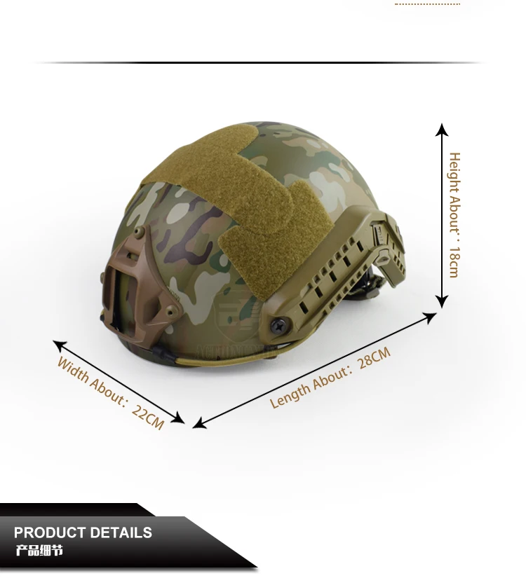 Wholesale US Fast MH Camo Helmet with NVG Shroud & Ops Adjust