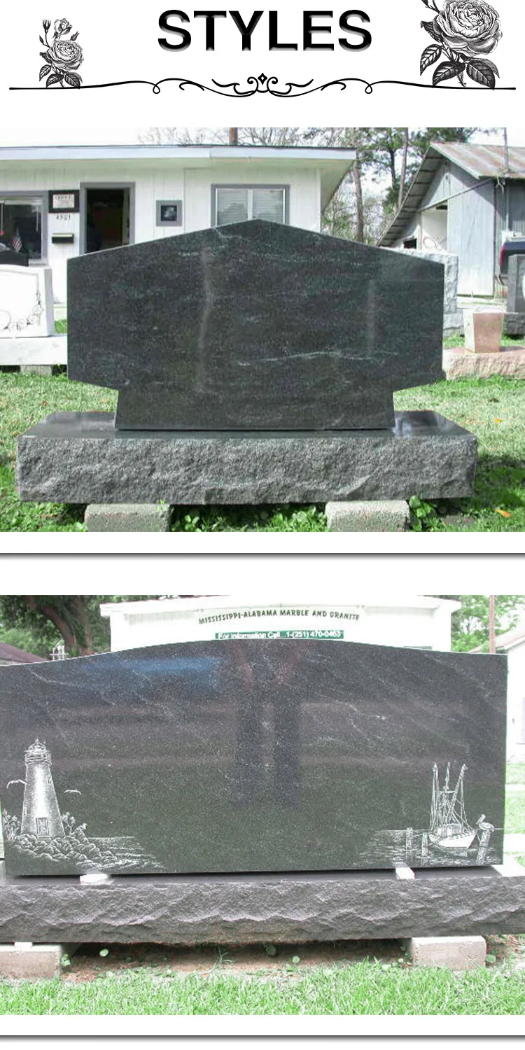 Wholesale Tombstone Modern Different Colors Granite Double Tombstones ...