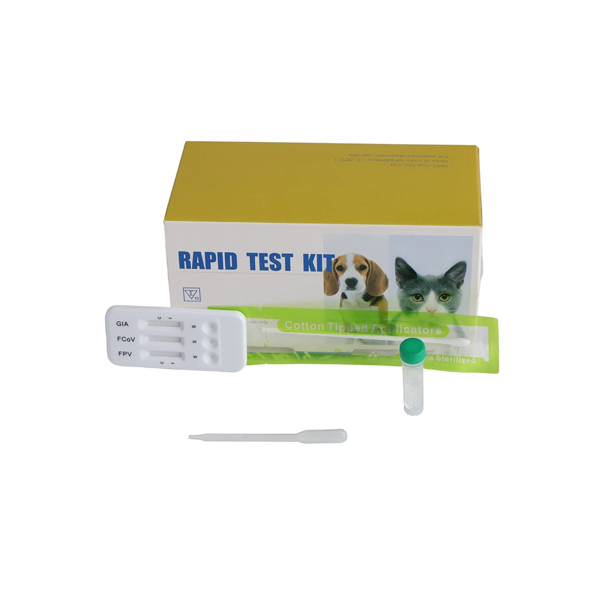 Cat Use Fast Test Fpv/fcov/giardia Combo Test Kit MSLDH51B