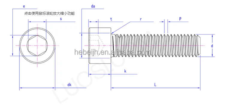 Din 912 Hex Socket Bolts Galvanized Carbon Steel Allen Head Bolts Are ...